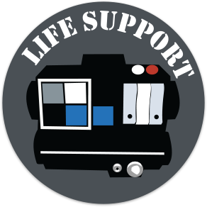 JRS Life Support Logo 3" Vinyl Decal – GALACTIC PILOT SUPERSTORE